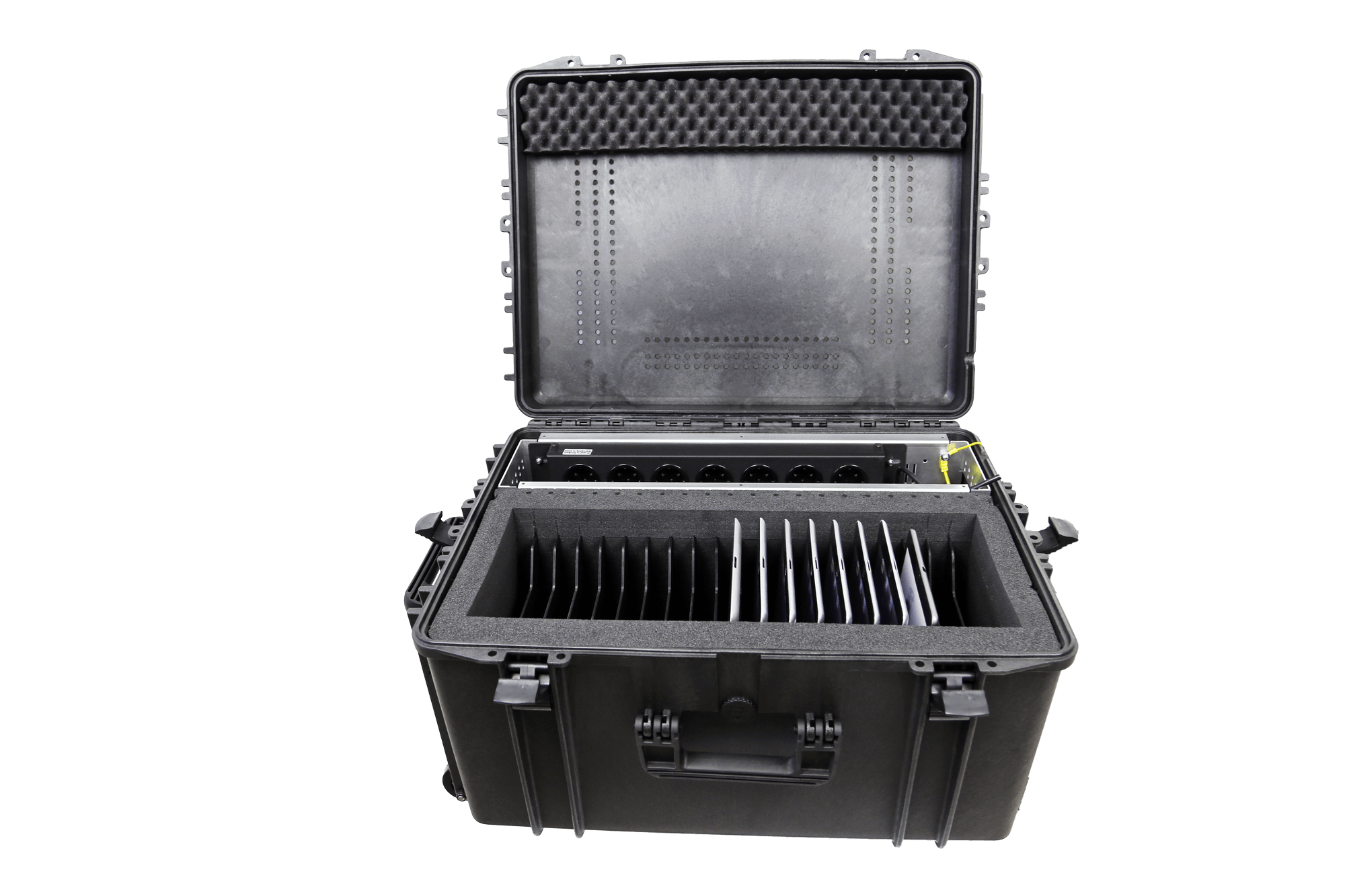 LEBA NoteCase Aarhus 20 Tablet Ladekoffer | Steckdosen | 11" | schwarz ...