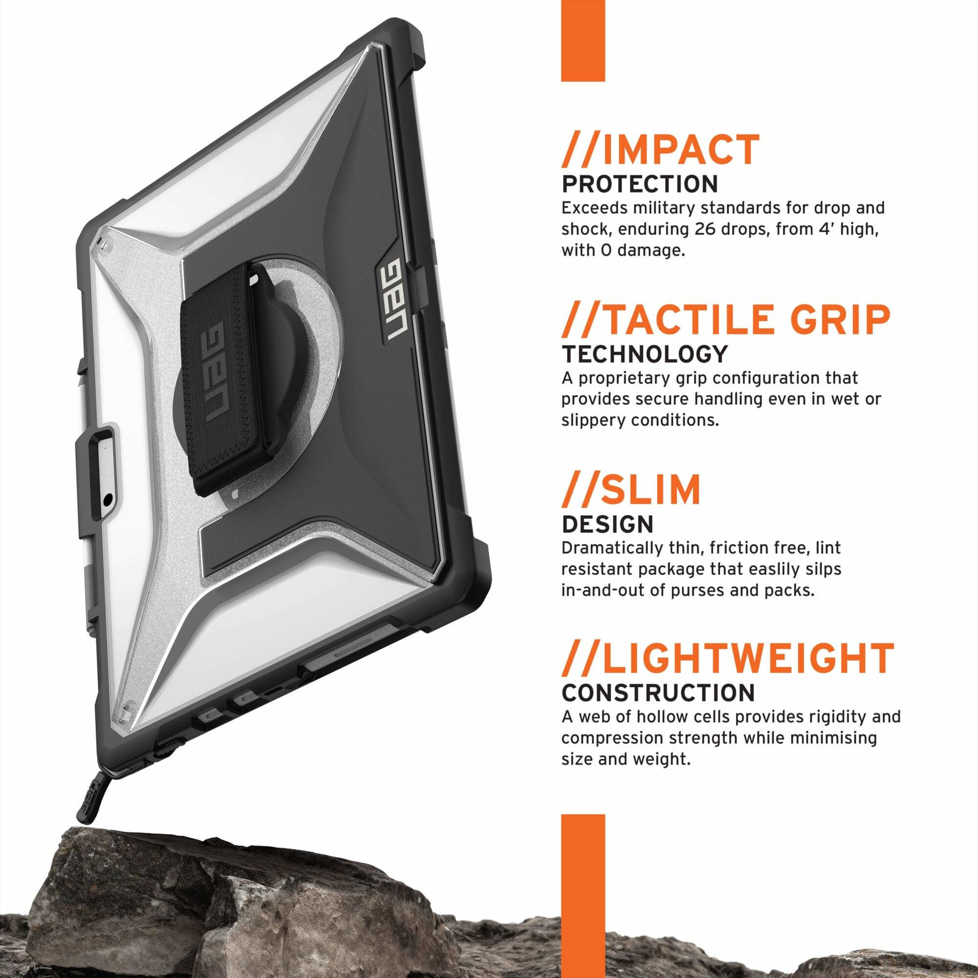 UAG Urban Armor Gear Plasma Handstrap & Kickstand Case | Microsoft ...