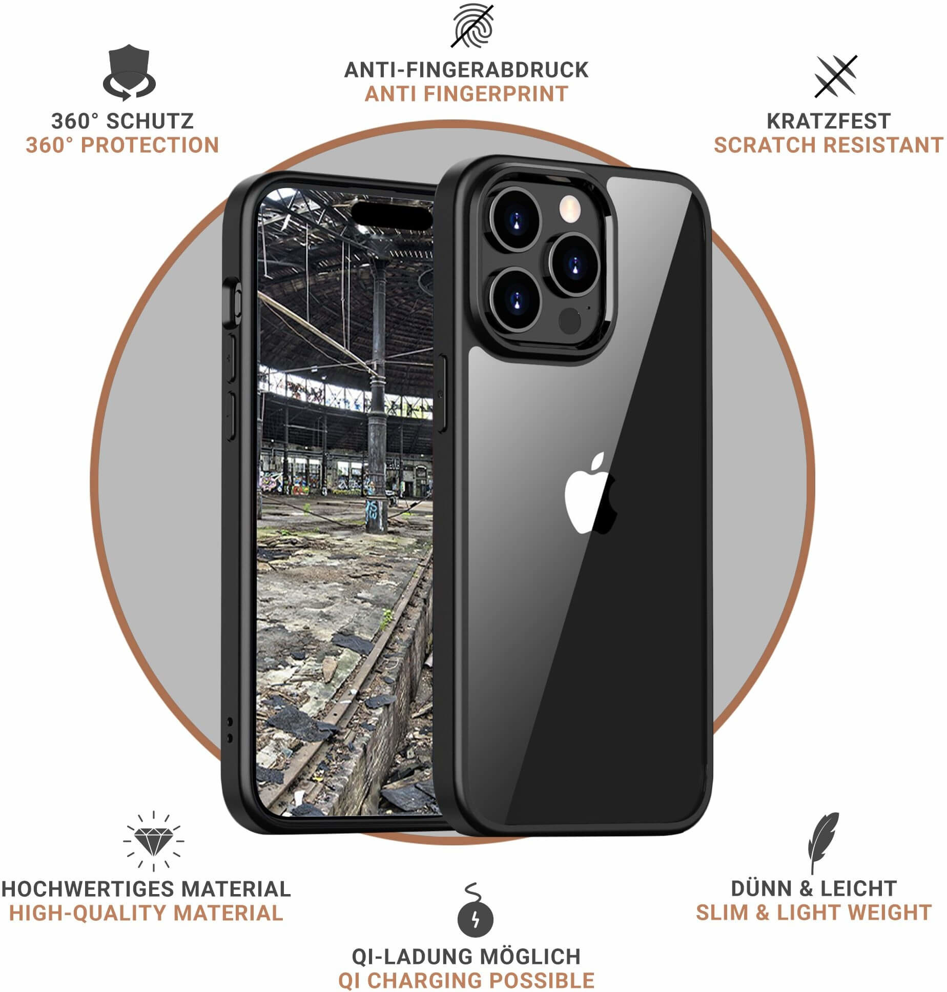 JT Berlin BackCase Pankow Hybrid | Apple iPhone 15 Pro Max | schwarz ...