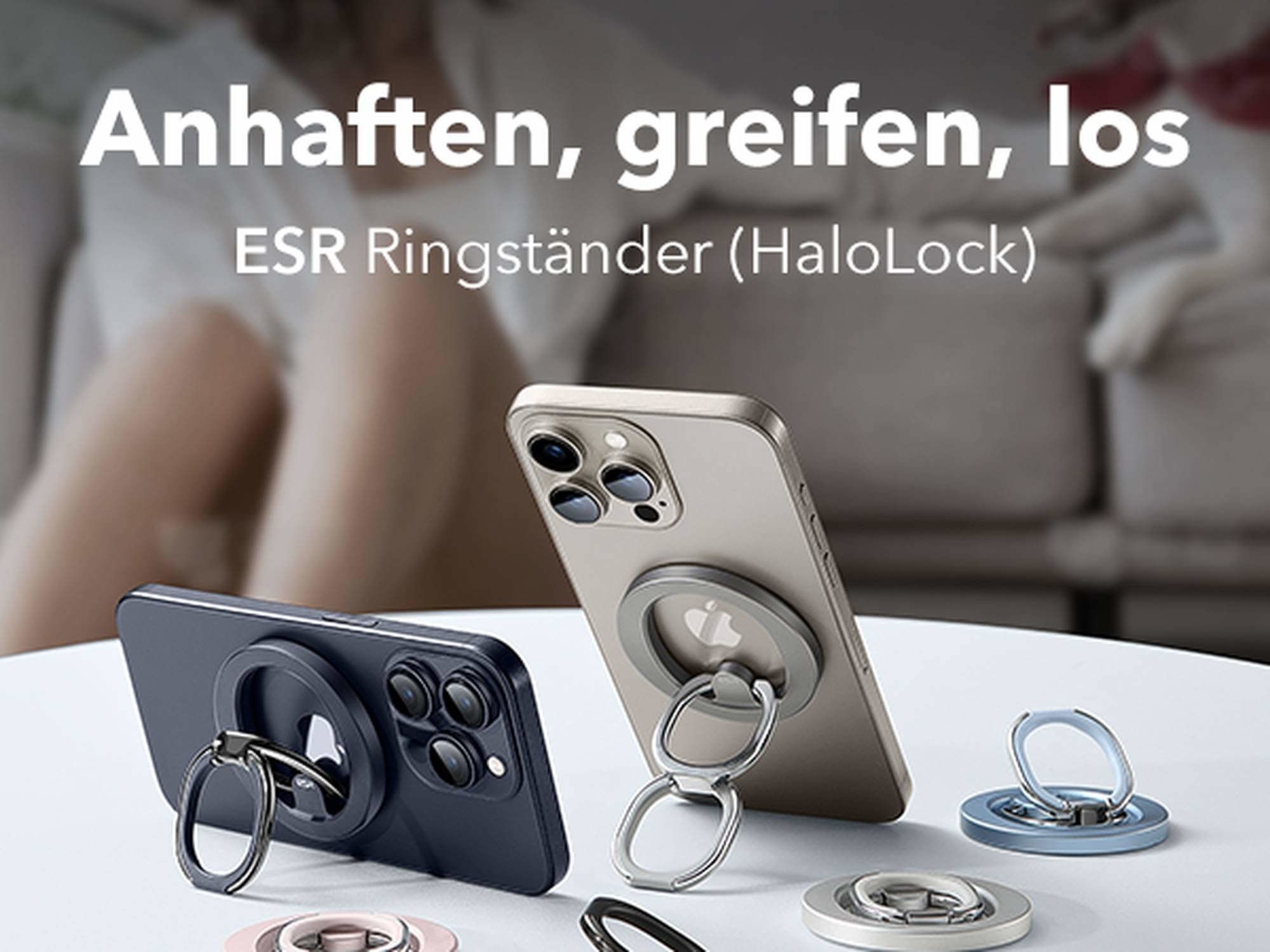 ESR HaloLock Ring Stand | natural titan | 2K6051101