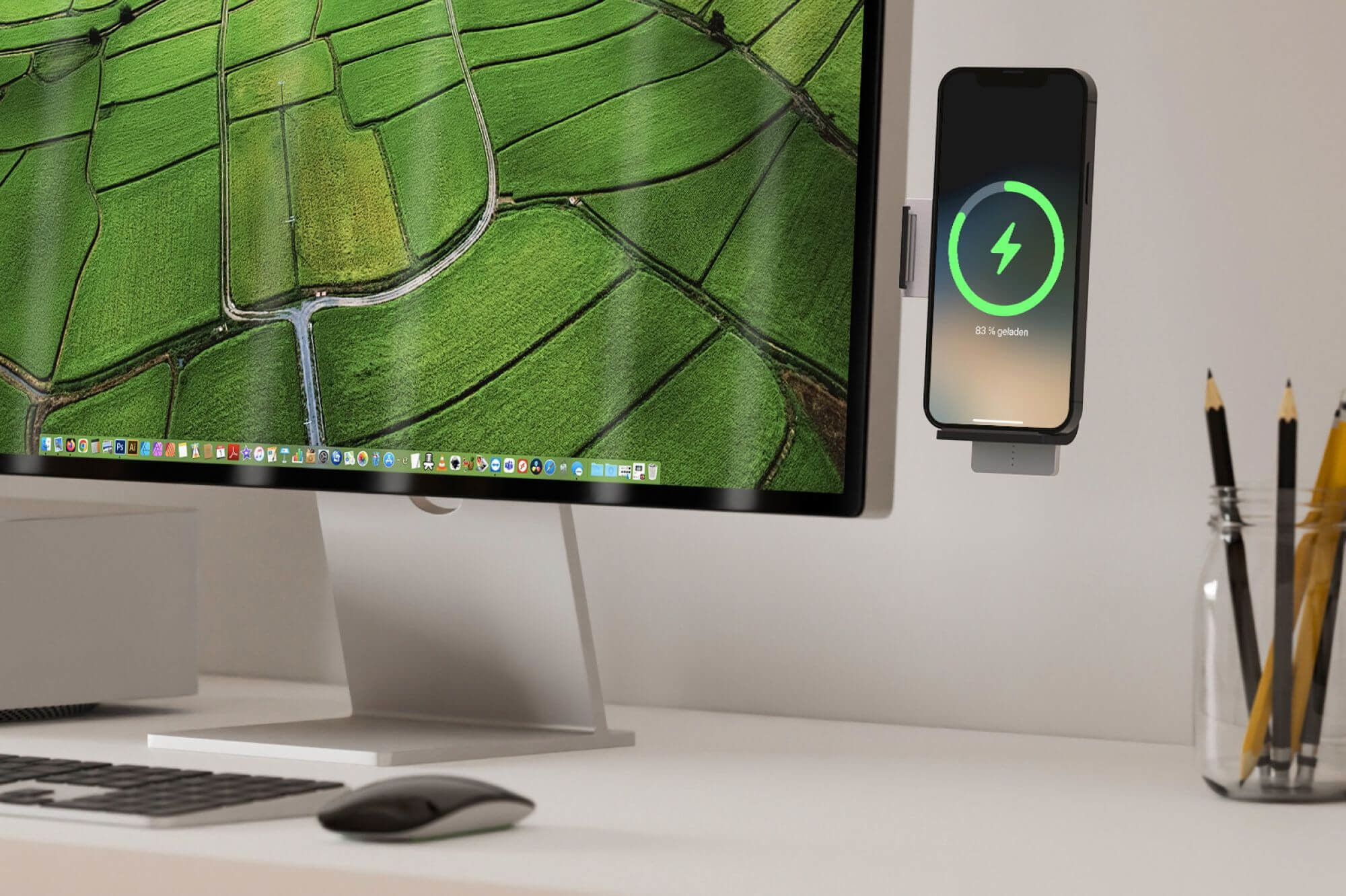 smart things PhoneBase Monitor Halterung & MagSafe Wireless Charger ...