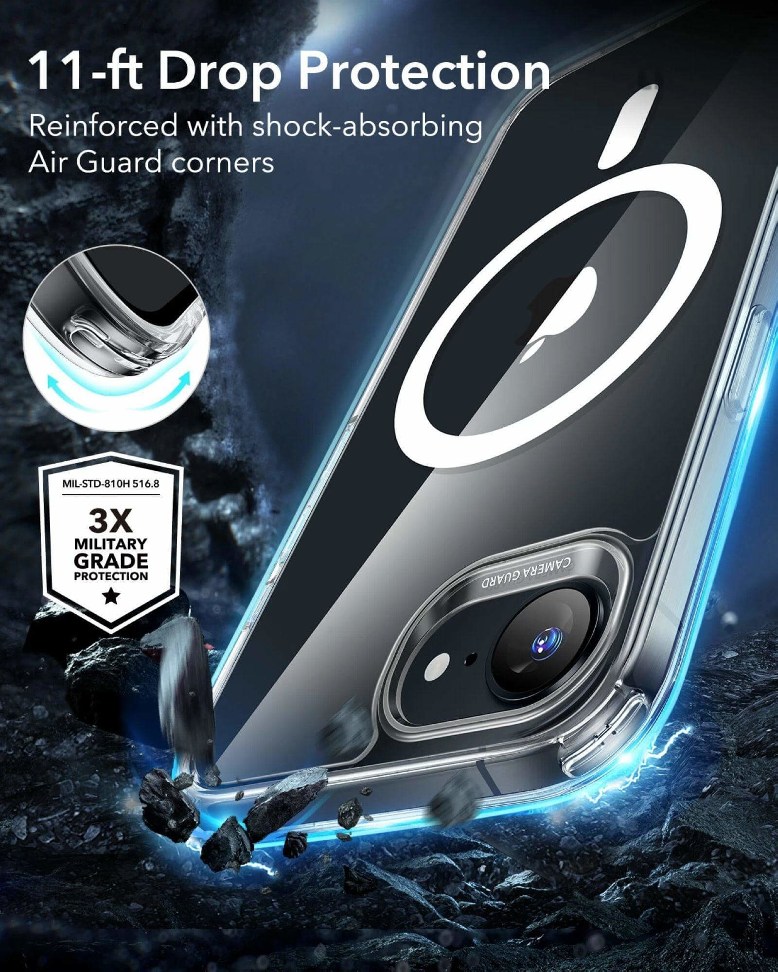 ESR Classic Hybrid HaloLock Case | Apple iPhone 17e/16e | transparent ...