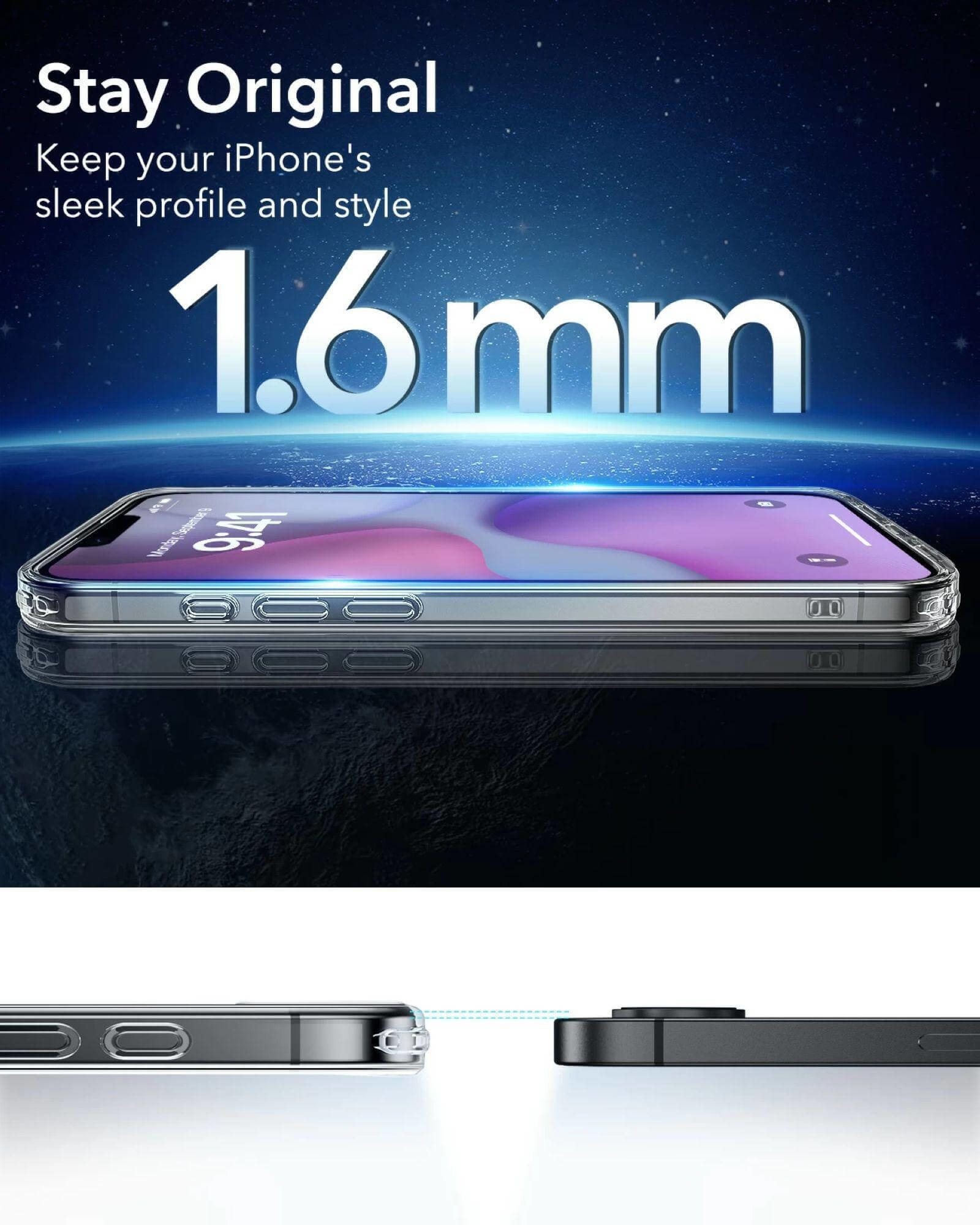 ESR Classic Hybrid HaloLock Case | Apple iPhone 17e/16e | transparent ...