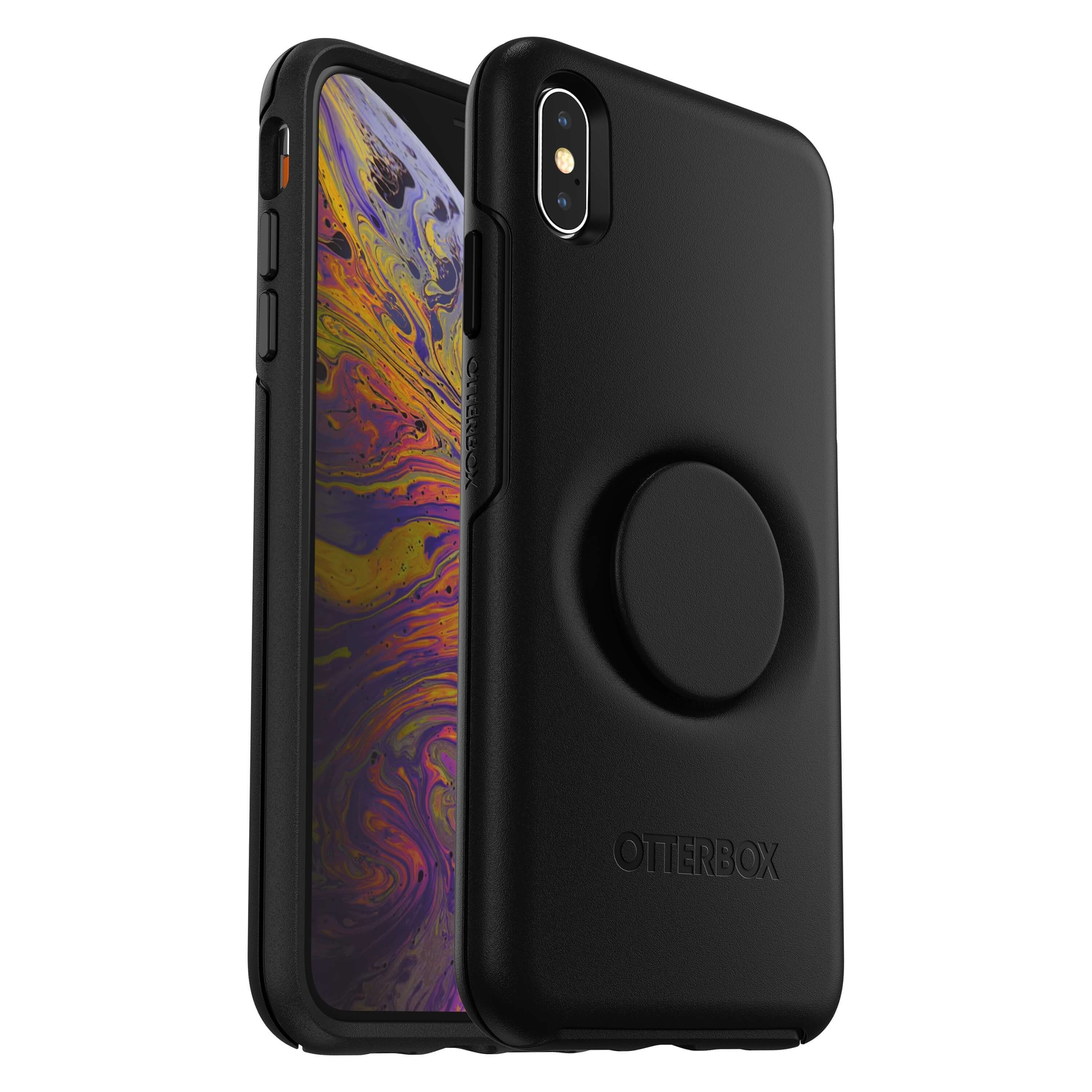 black iphone case with popsocket